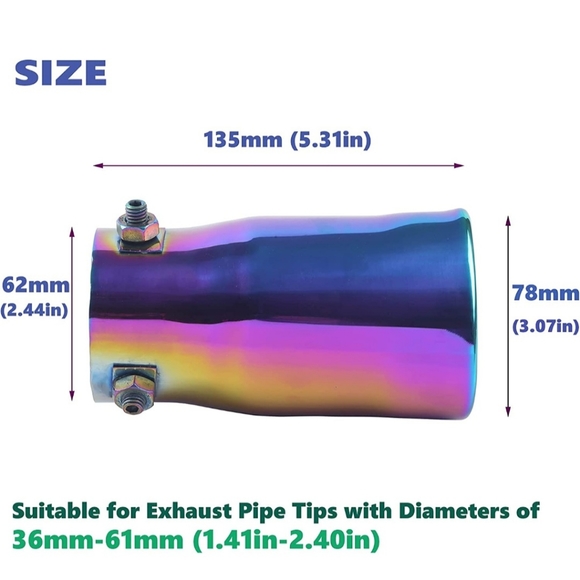Car Audio, Video & GPS | New Irradescent Heart Shaped Exhaust Pipe Tip ...